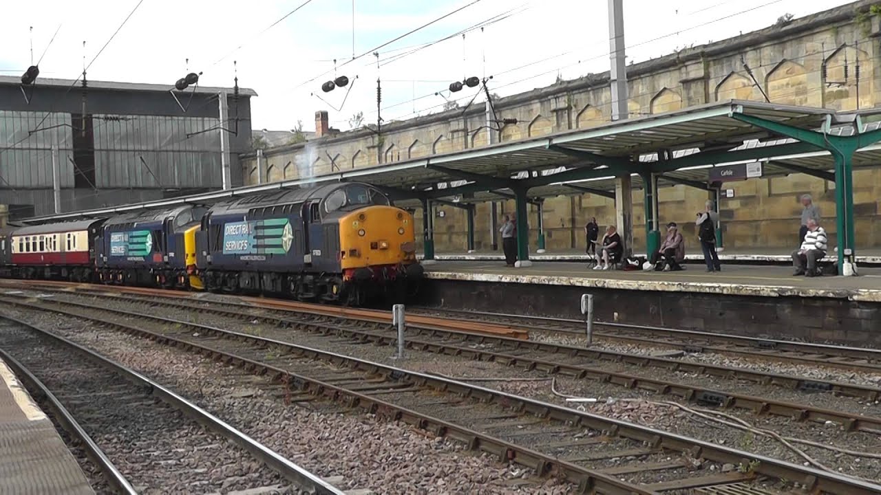 DRS Class 37s Nos 37603 & 37402 at Carlisle 'The Pennine Explorer ...