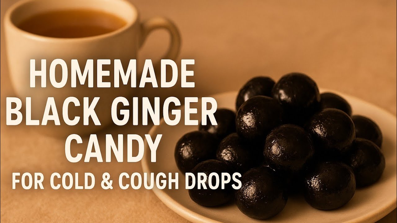 Homemade Ginger & black gurr candy 🍬 for cold & cough drops 🤕🤩# ...