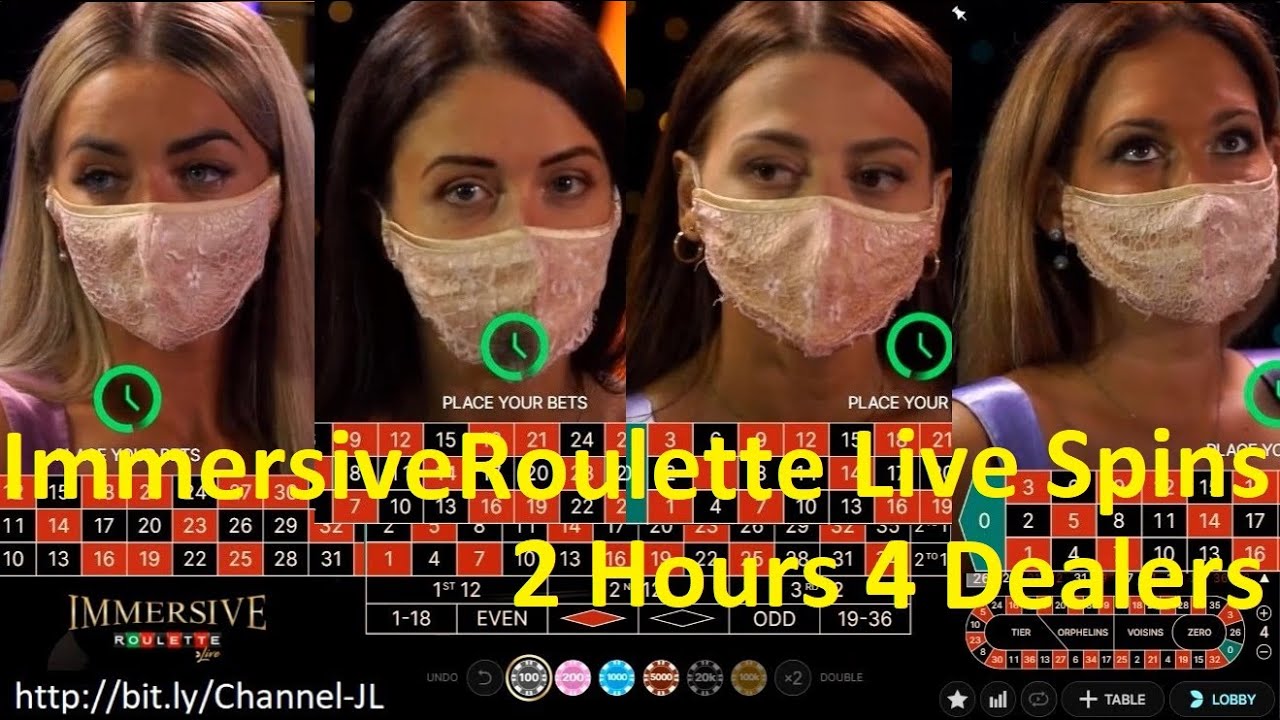 Immersive Roulette Live Spins 2 Hours 4 Dealers - YouTube