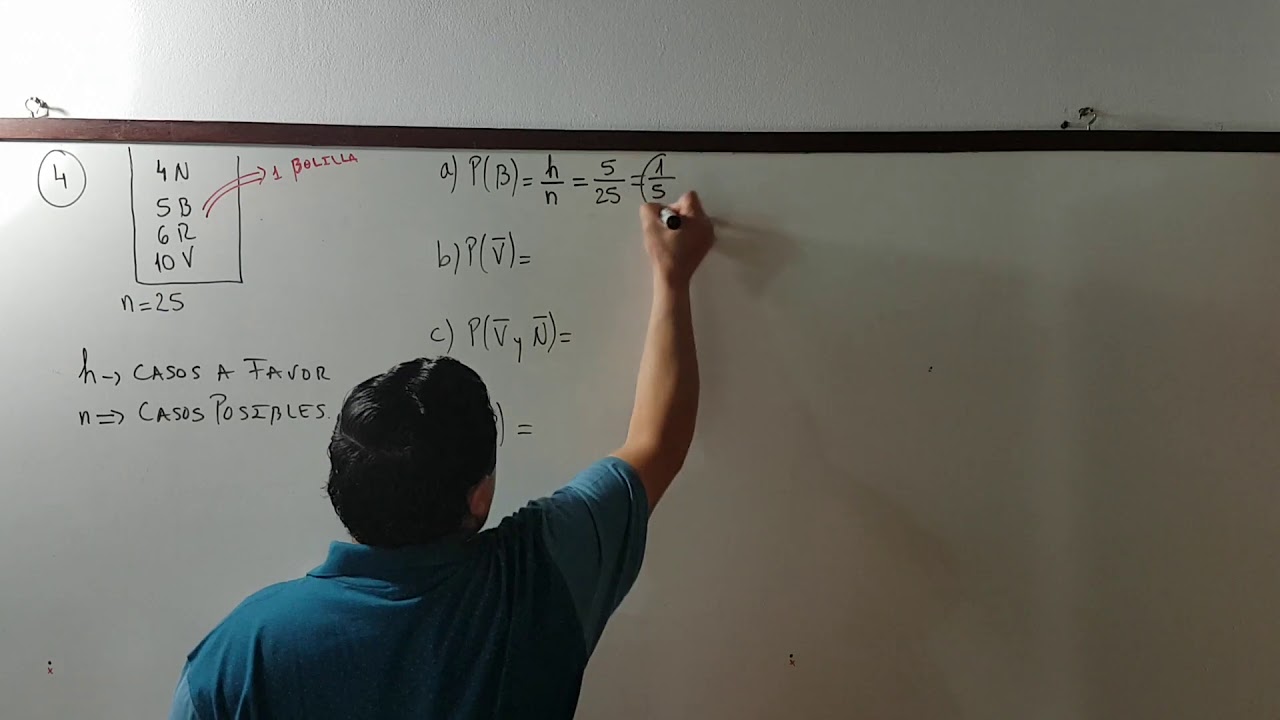 Ejemplo de probabilidad de eventos simples. Ej 4 - YouTube
