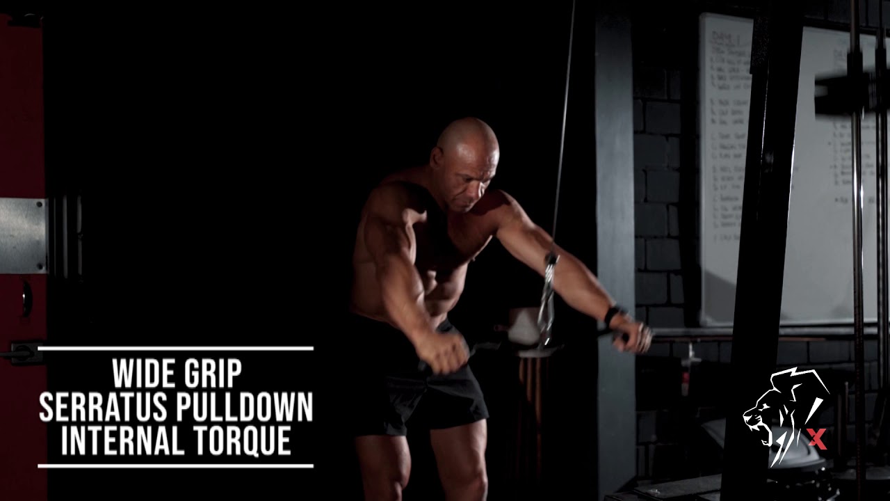 Wide Grip Serratus Pulldown Internal Torque - YouTube