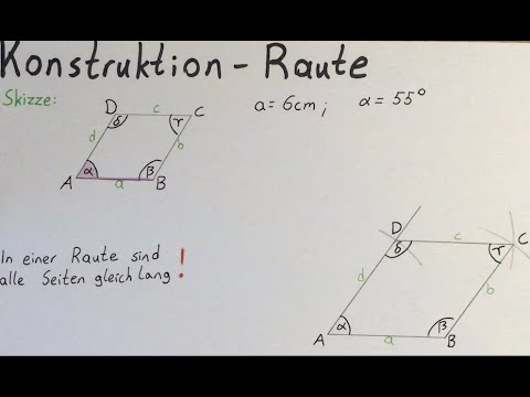 Raute - Konstruktion mit einer Seite und einem Winkel - YouTube