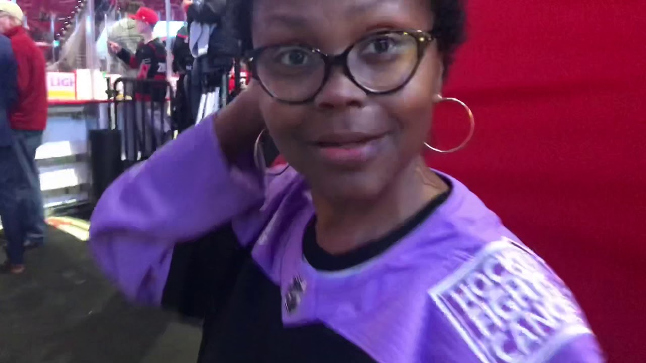 Colandra McDowell singing the National Anthem for the Carolina ...