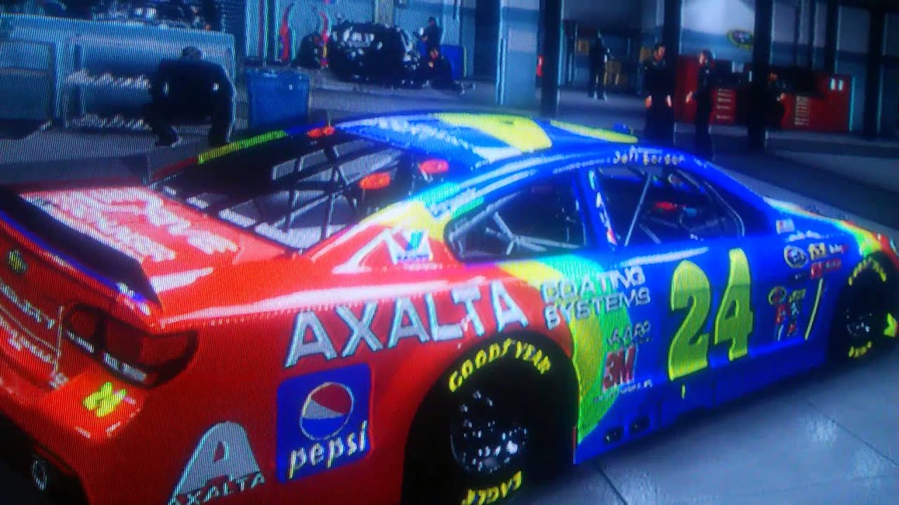 New AXALTA rainbow number 24 car nascar 15 - YouTube