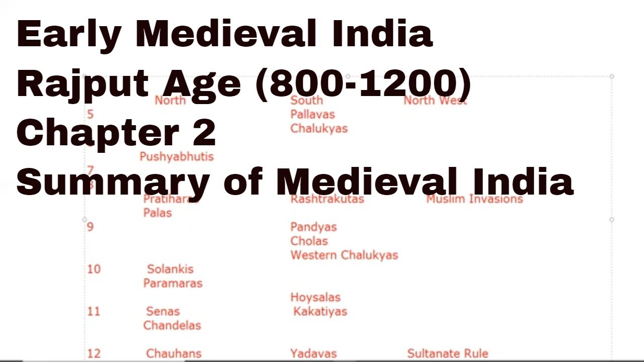 Early Medieval India | Chapter 2 | Summary of Medieval India - YouTube