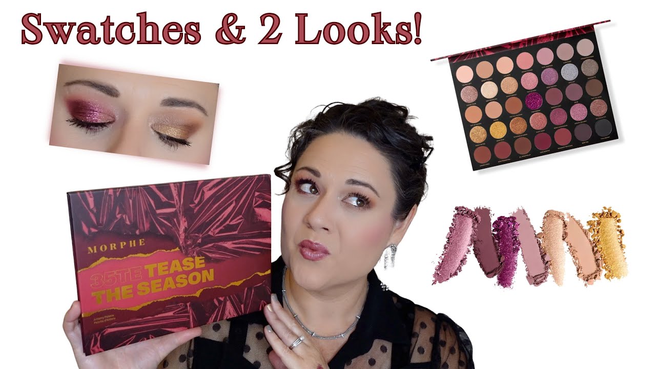 *NEW* Morphe 35TE Tease The Season Holiday Makeup Palette! Swatches & 2 ...