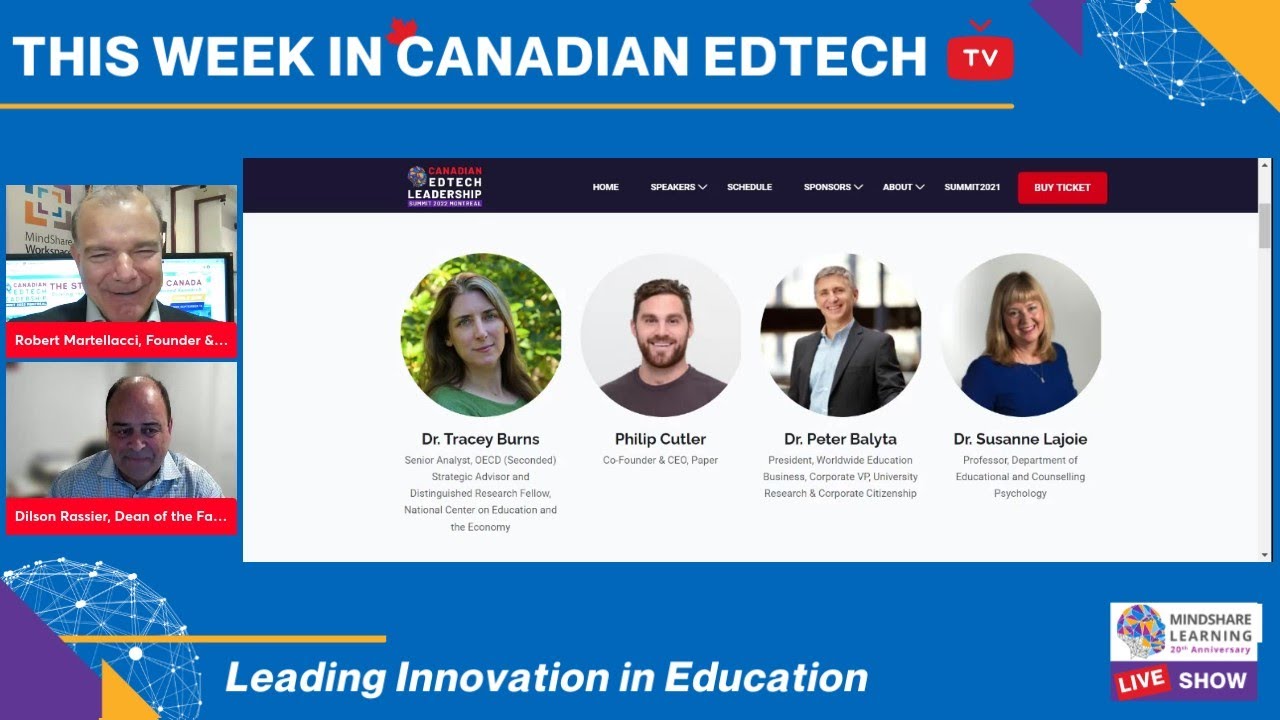 This Week in Canadian EdTech MindShareTV w/ Dean Dilson Rassier on ...