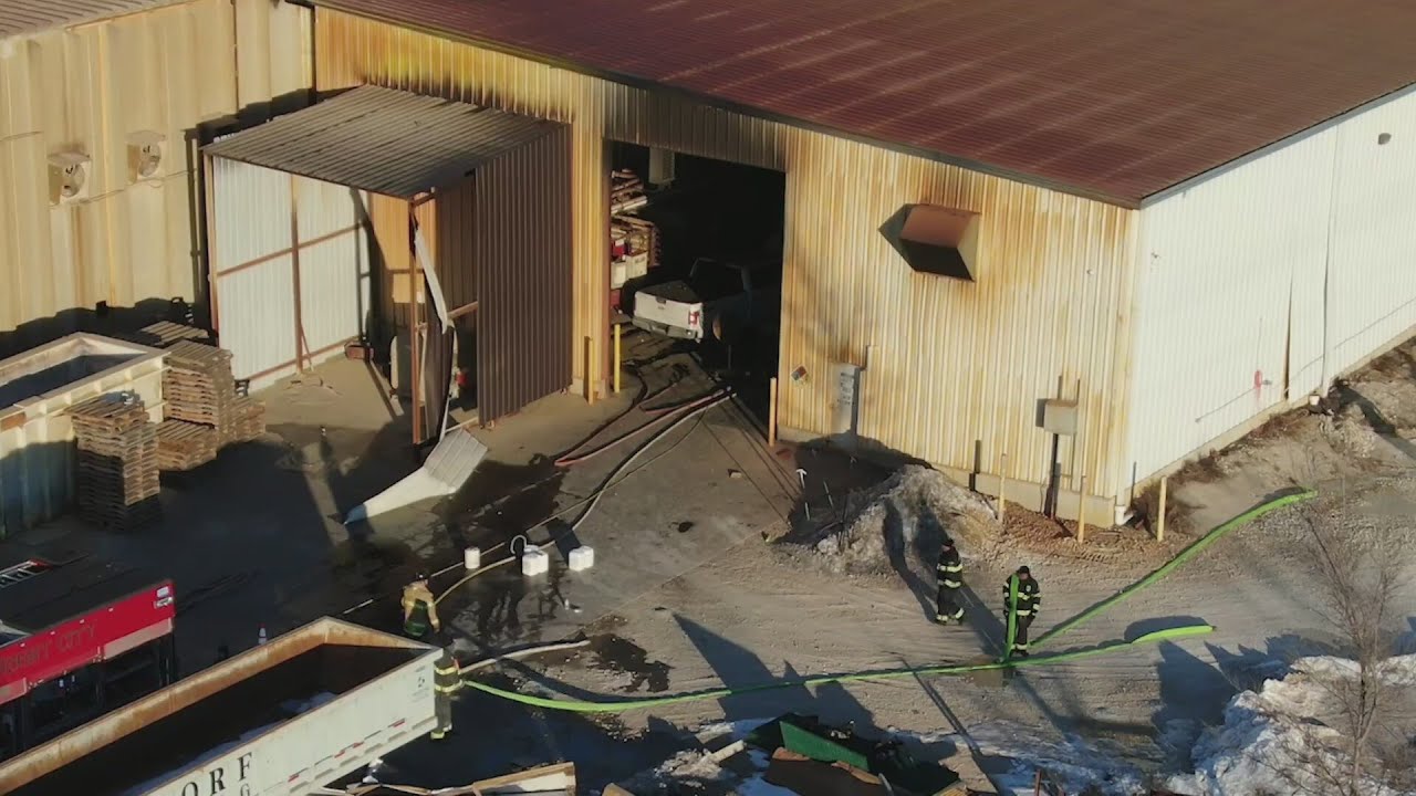 Explosion, three-alarm fire at Wright City warehouse - YouTube