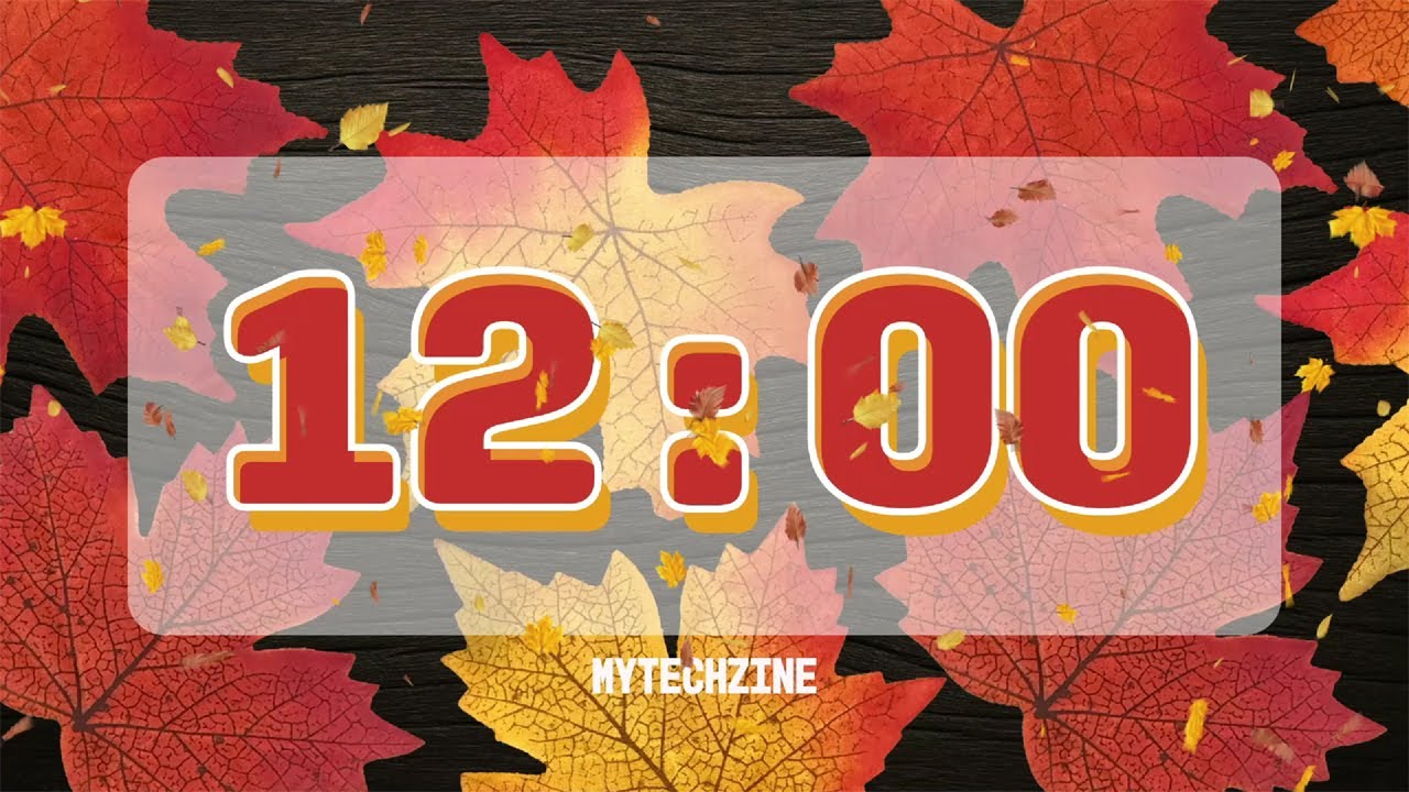 🍁 12 Minute Autumn Study Timer | Fall Leaves Countdown ⏱️ - YouTube