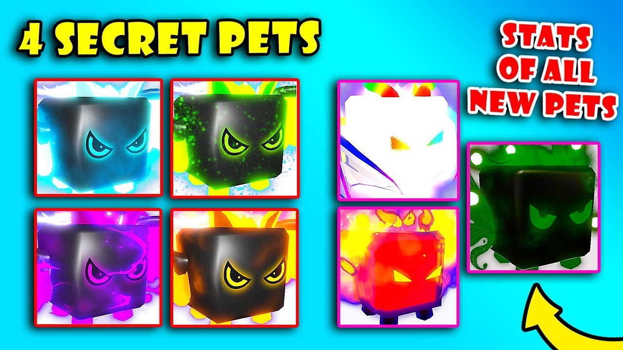 STATS Of All 4 New SECRET Pets + Best REWARD & ROBUX Legendary Pet In ...