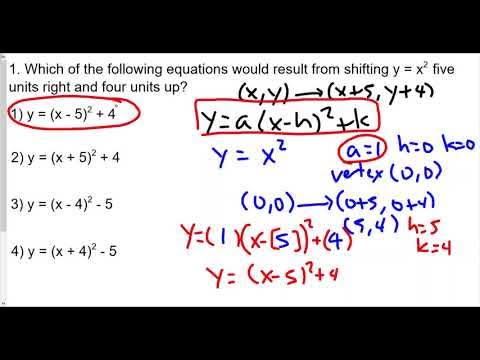 Algebra 2 Quadratic Functions Lesson 8 Shifting Parabolas by Completing ...