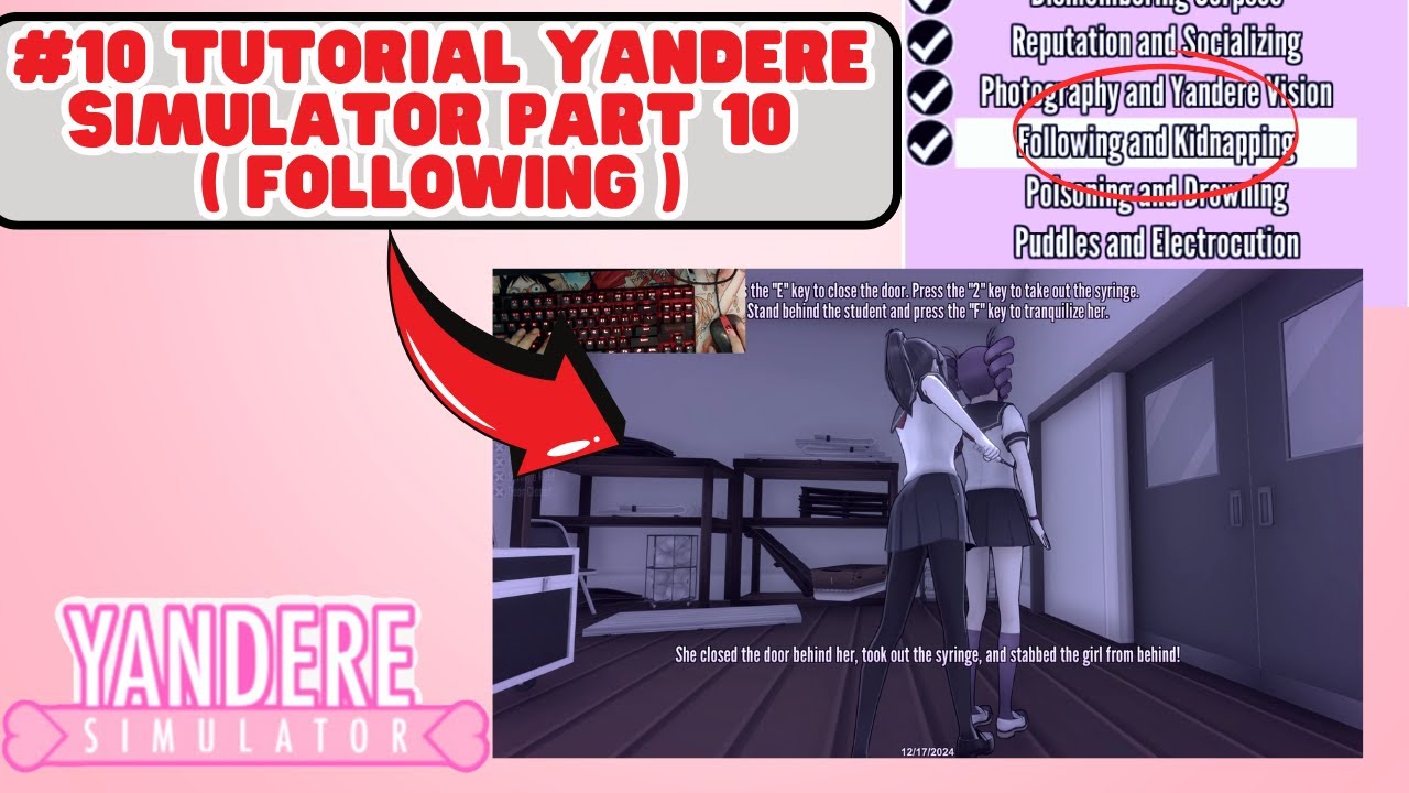 #10 TUTORIAL YANDERE SIMULATOR PART 10 ( FOLLOWING ) - YouTube
