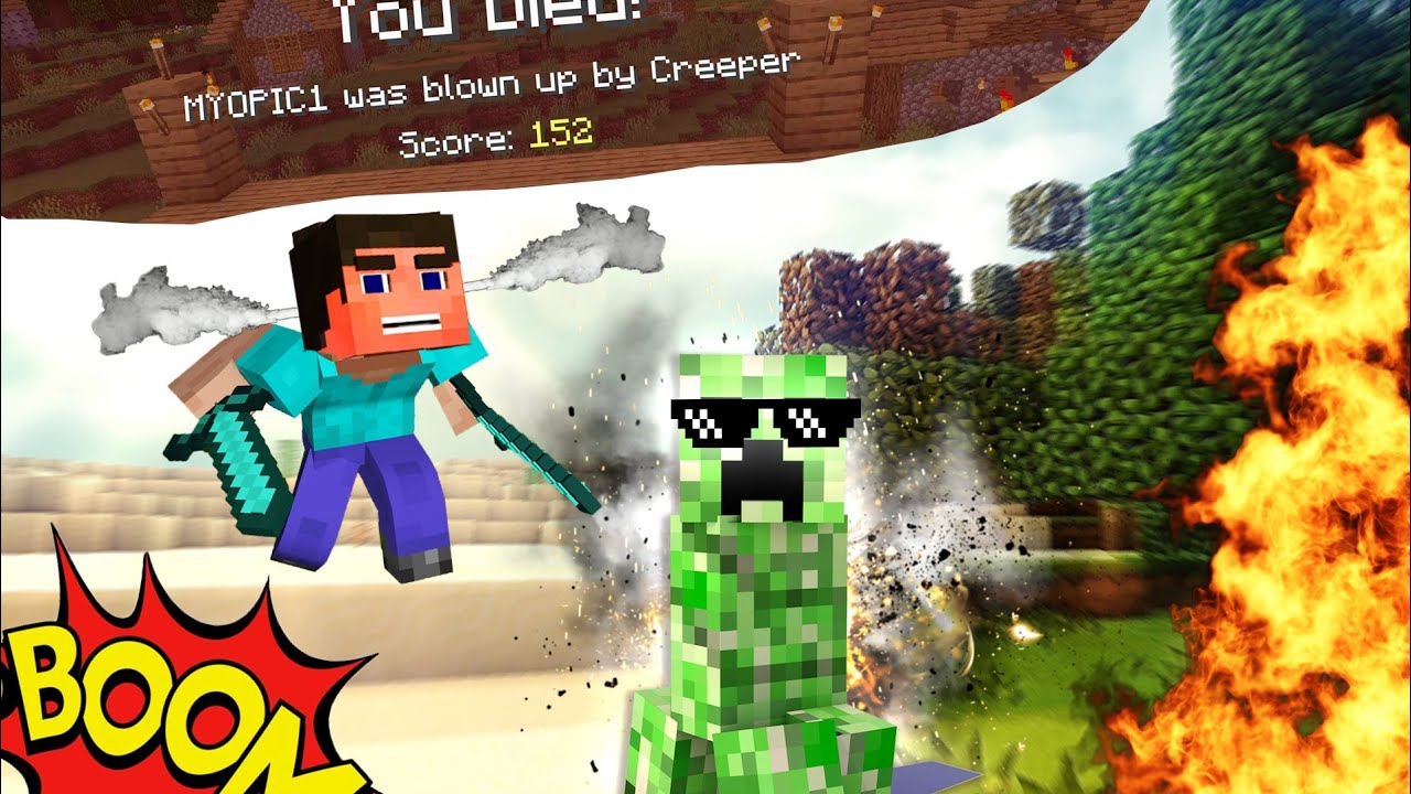 Creeper EXPLODED My House in Minecraft (#5) - YouTube