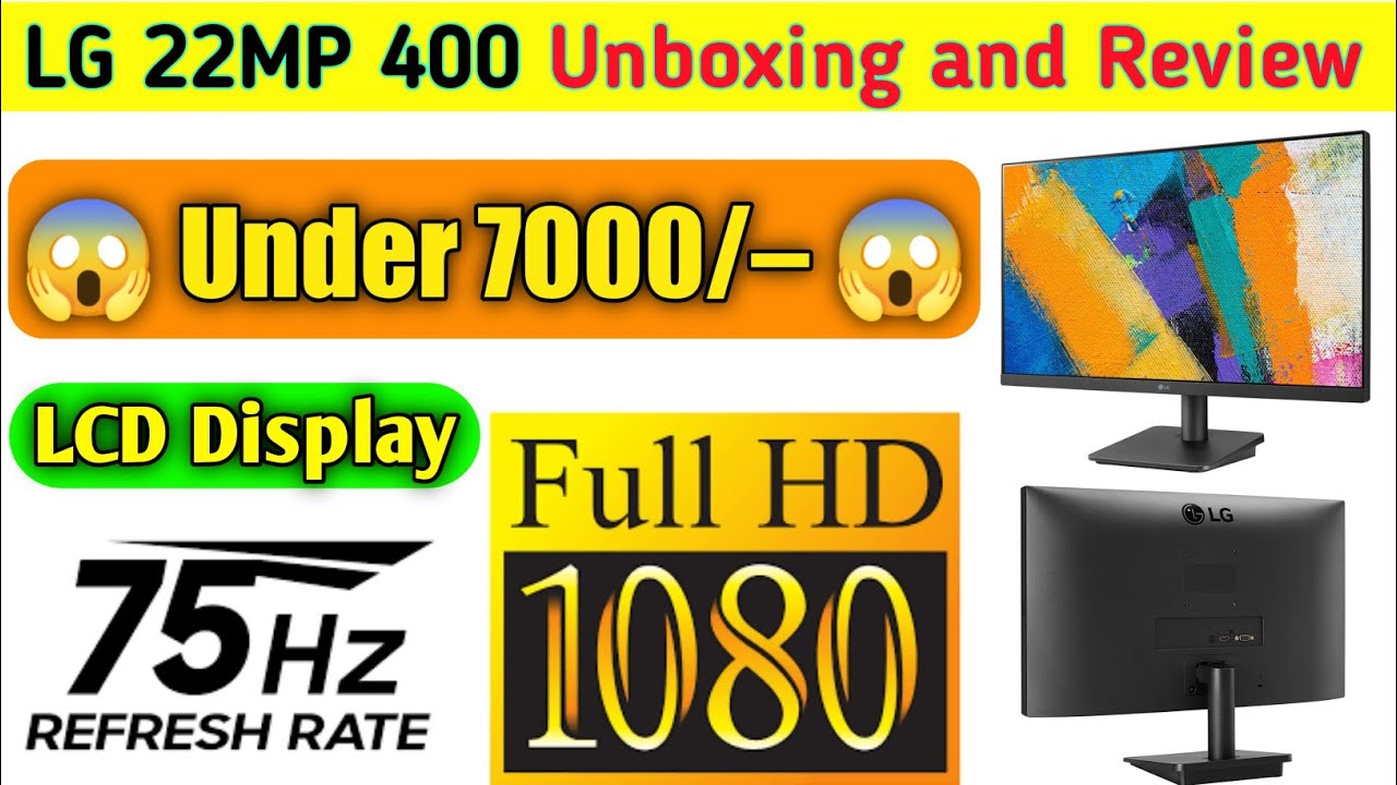 Best Monitor in 2023 ।। Best monitor under 10000 ।। LG MP400 Unboxing # ...