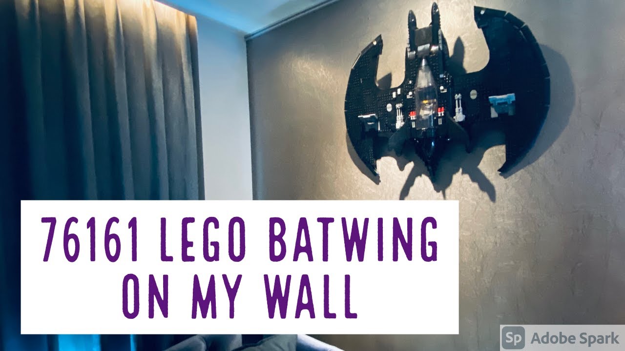Lego 76161 Batwing hanging on my wall - YouTube