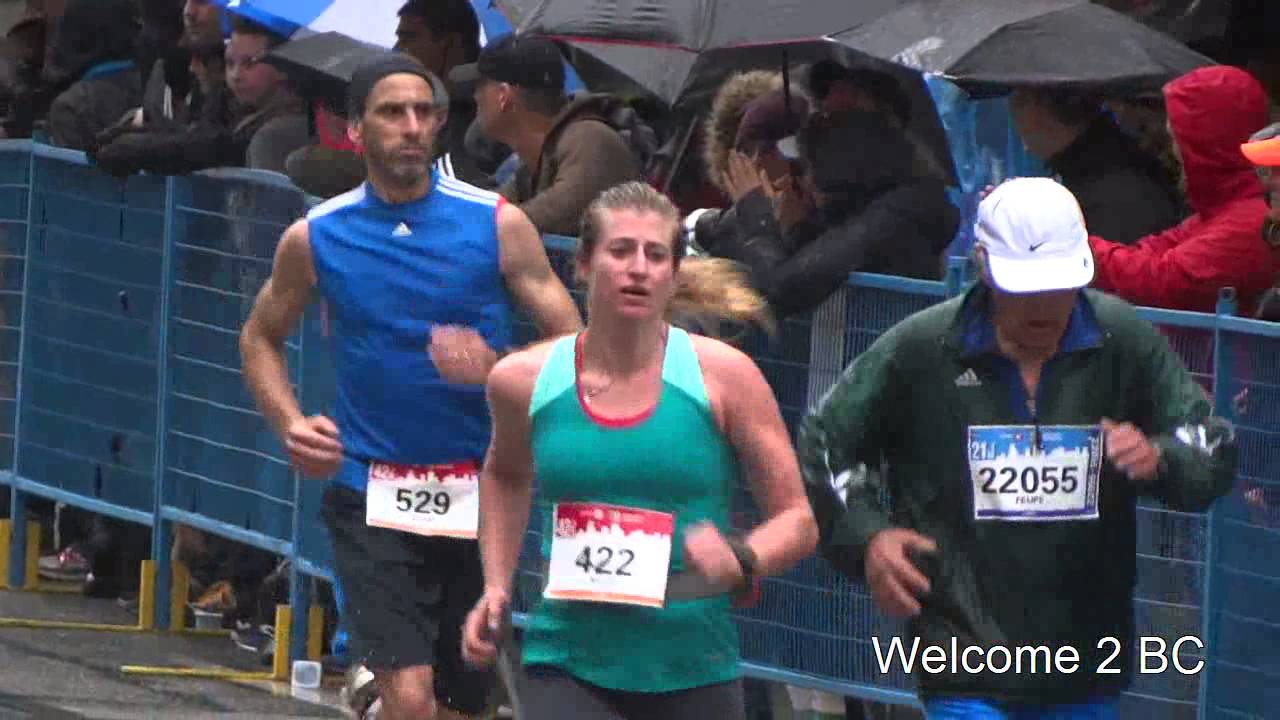 At Finish Line of BMO Vancouver Marathon 2014 - YouTube