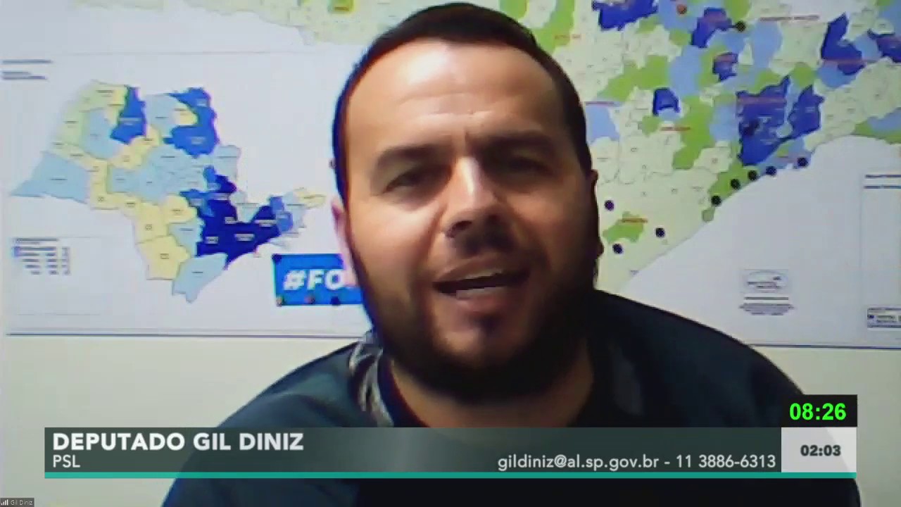 Gil Diniz, Deputado Estadual (PSL) - Sessão Plenária Virtual 21/05/2020 ...