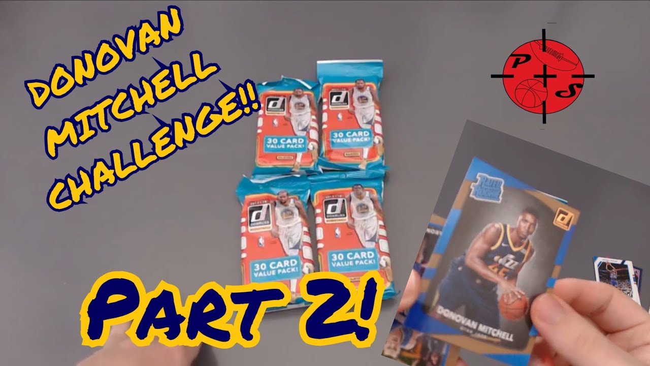 Donovan Mitchel Challenge! 2017-18 Panini Donruss basketball cards ...