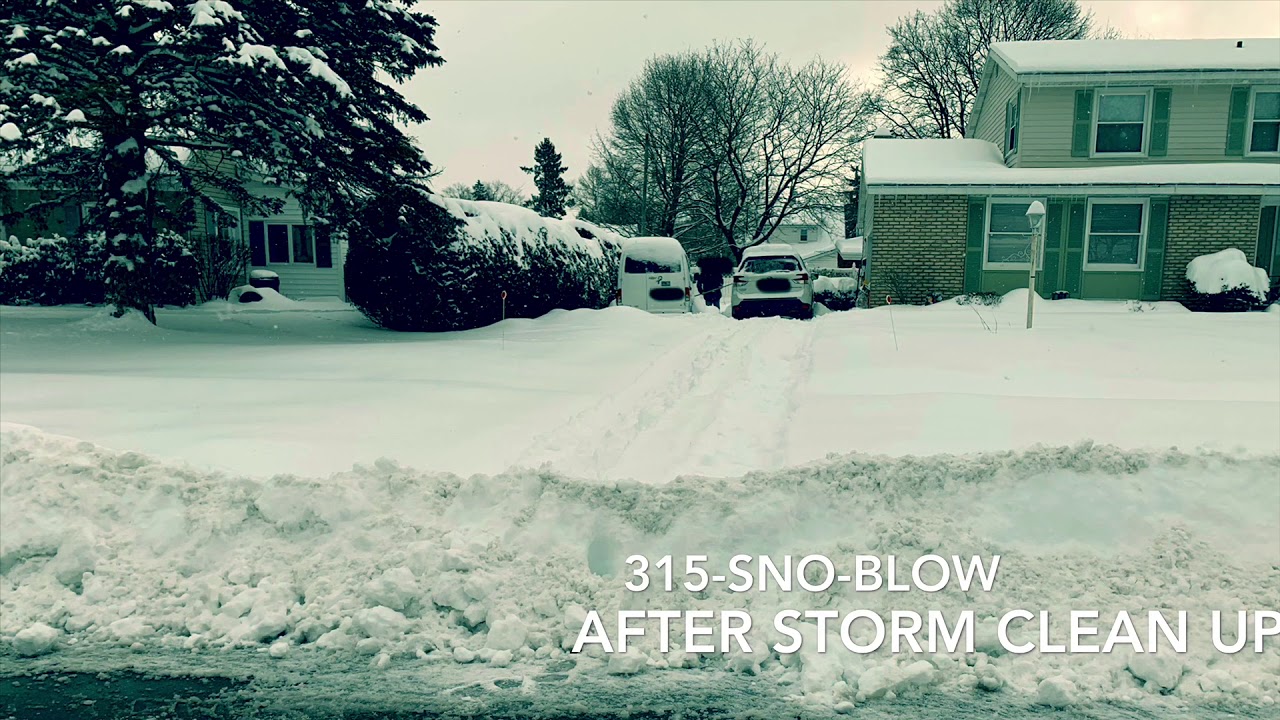 Inverted snowblower and tractor storm cleanup Rome NY 2/8/2020 - YouTube