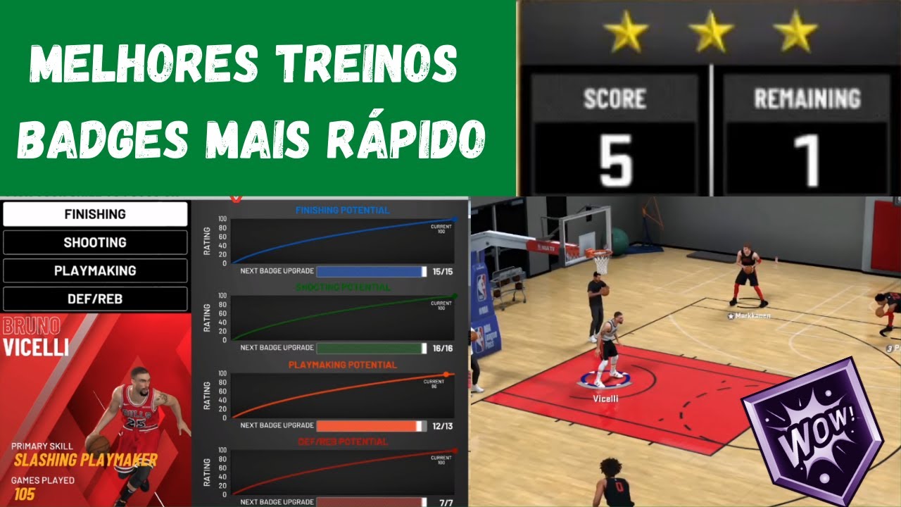 NBA 2K20 DICAS DE TREINO PARA CONSEGUIR 3 ESTRELAS E UPAR MAIS RÁPIDO ...