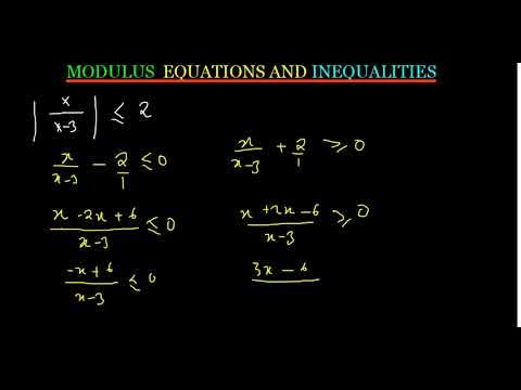 MODULUS INEQUALITIES - YouTube