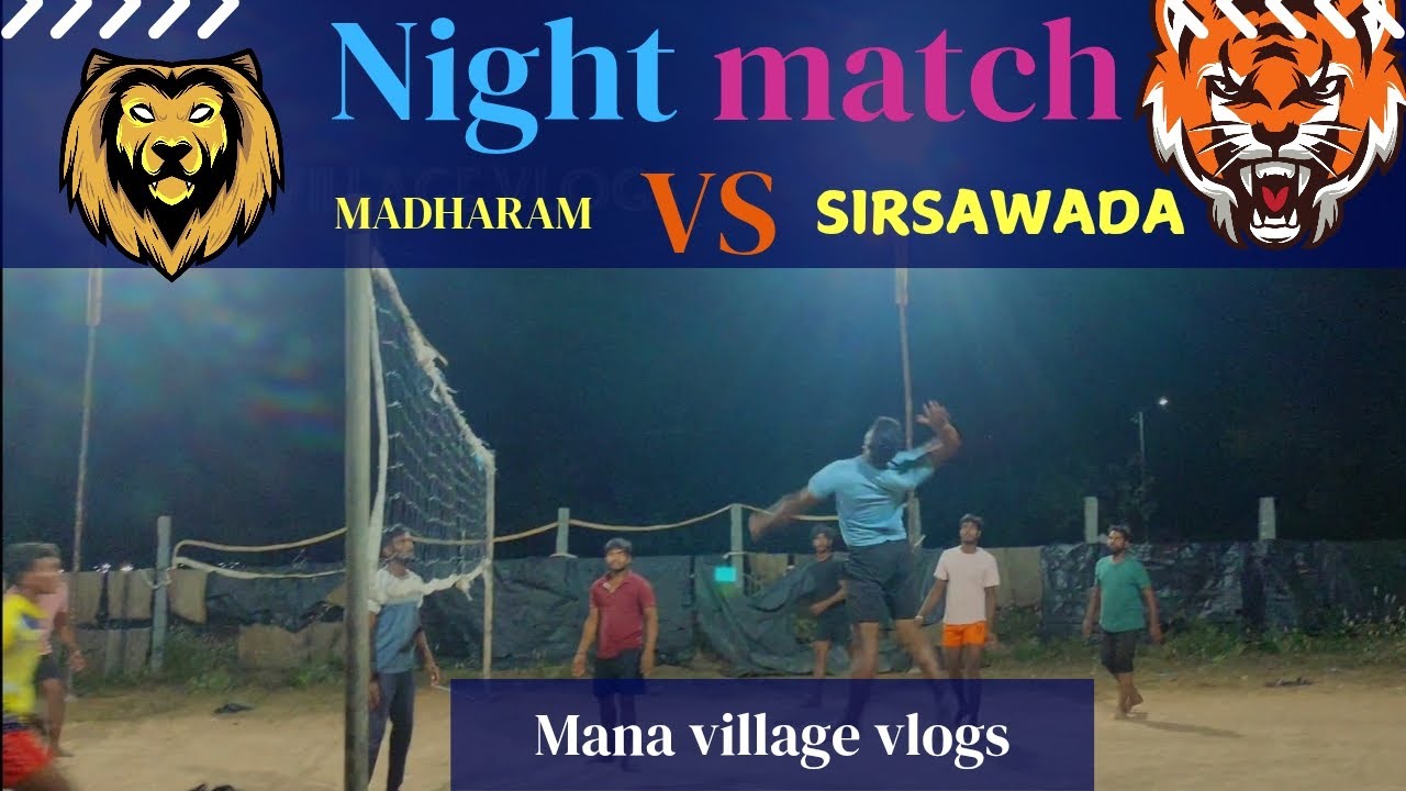 MADHARAM VS SIRSAWADA VOLLYBALL BET MATCH DAY 1 - YouTube
