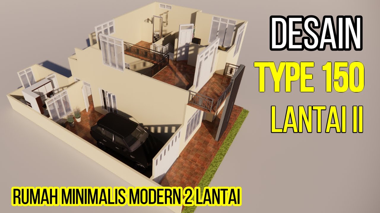 Desain Rumah Minimalis 2 Lantai Type 150 Denah Lantai 2 - Pents Design ...