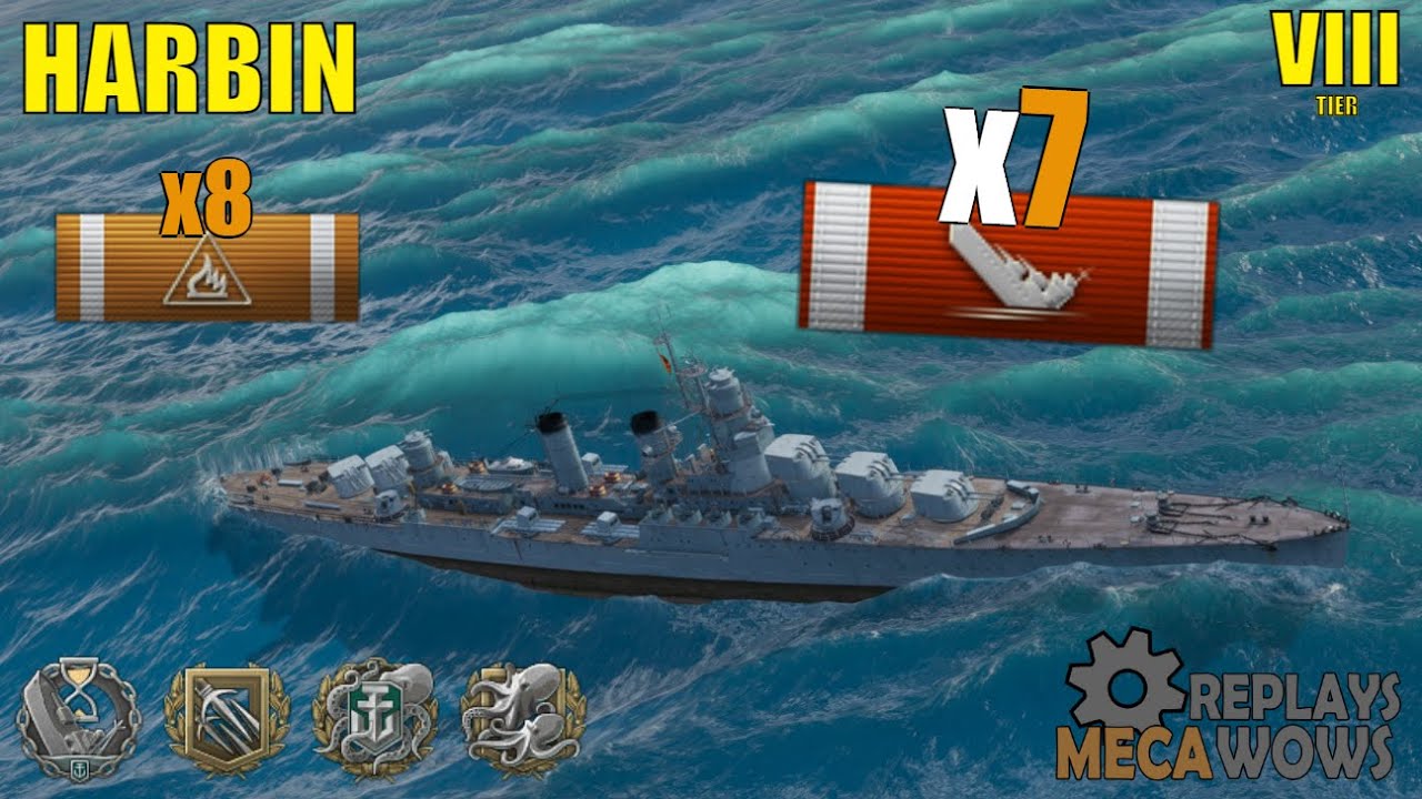 Harbin 7 Kills & 90k Damage | World of Warships Gameplay - YouTube