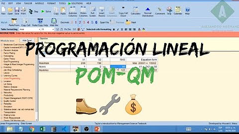 POM-QM for Windows - YouTube