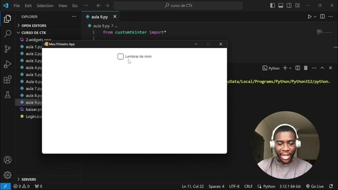 Aula 9 - CheckBox e Combobox no customtkinter - YouTube