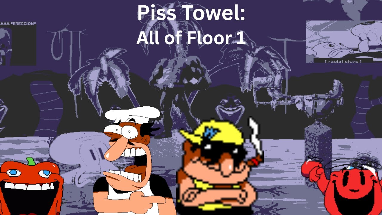 Pizza Tower Repainted/Piss Towel: All of Floor 1 - YouTube
