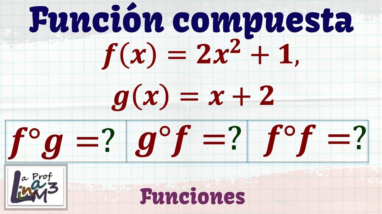 Funci n Compuesta Si F x 2x 1 Y G x x 2 Hallar F g G f Y F f La