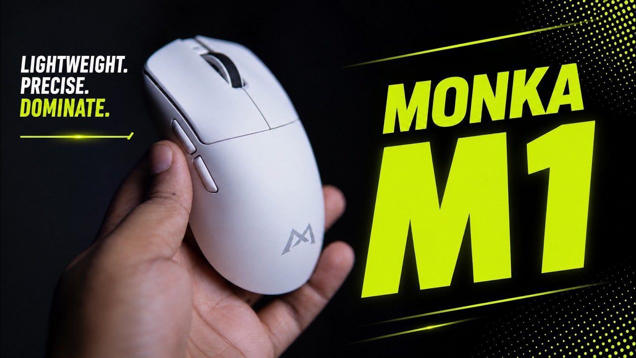 MONKA M1 Wireless 55G Trimod Gaming Mouse - YouTube