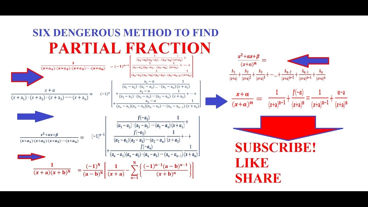 DECOMPOSITION OF PARTIAL FRACTION OLD AND NEW METHOD SHORT CUT TRICK DECOMPOSITION OF PARTIAL FRACTION OLD AND NEW METHOD SHORT CUT TRICK