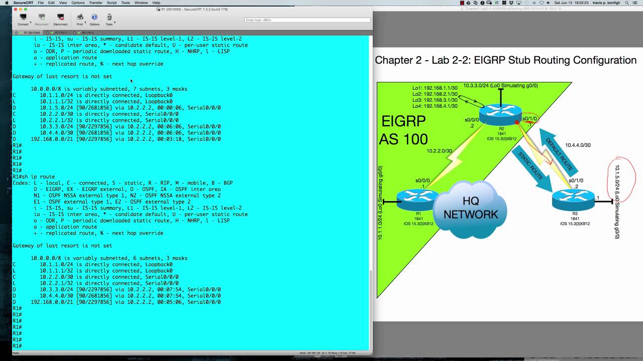CCNP ROUTEv7 Lab 2-2b BONUS: Why EIGRP Originates a Static Route as an ...