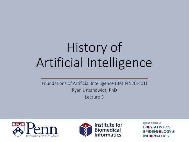 Lecture 3: History of Artificial Intelligence