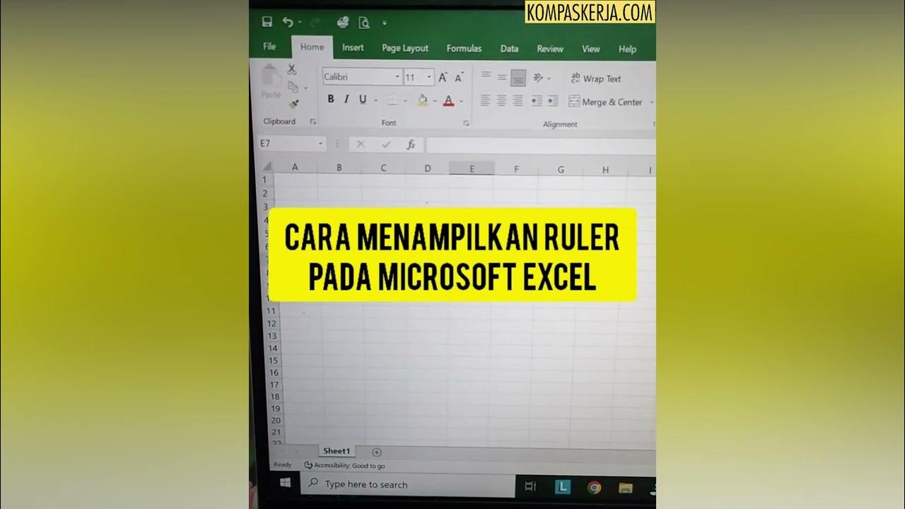 CARA MENAMPILKAN RULER / MISTAR DI EXCEL - YouTube