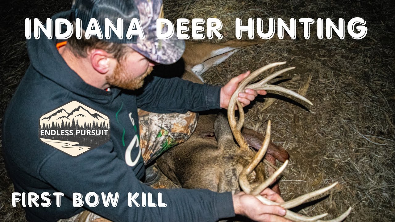 First Bow Kill! Indiana deer hunting - YouTube