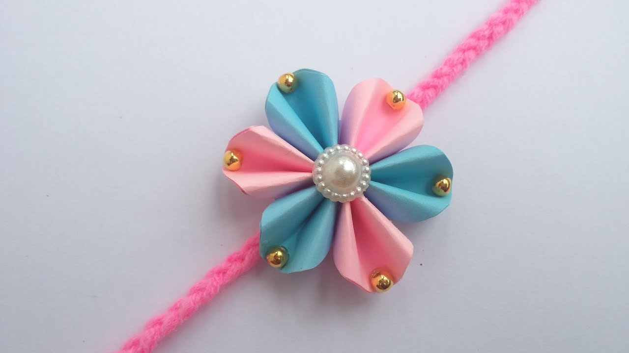 DIY: Rakhi Making!!! How to Make Beautiful Paper Rakhi/Rakshabandhan ...