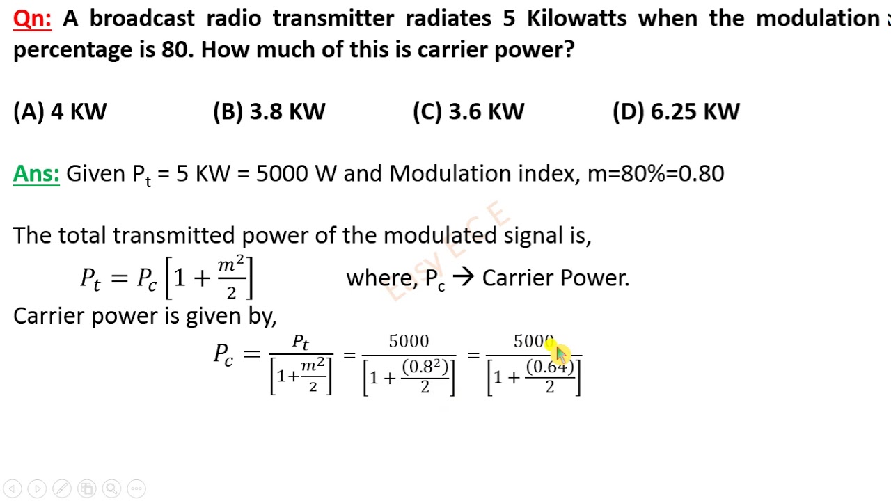 Solved Problem from Communication Engineering 1 - YouTube