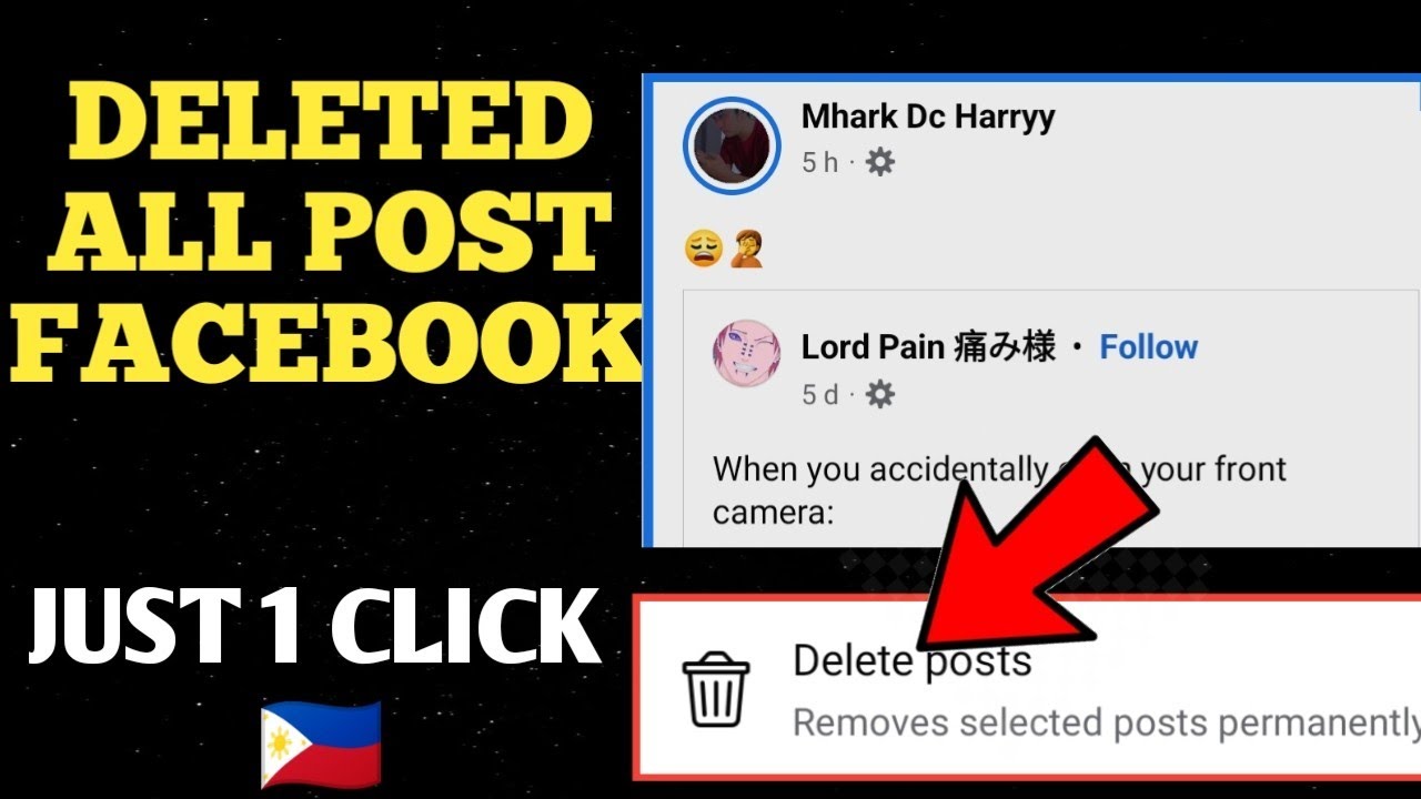 PAANO I DETELE LAHAT NG POST AT SHARED POST SA FACEBOOK IN JUST 1 CLICK ...