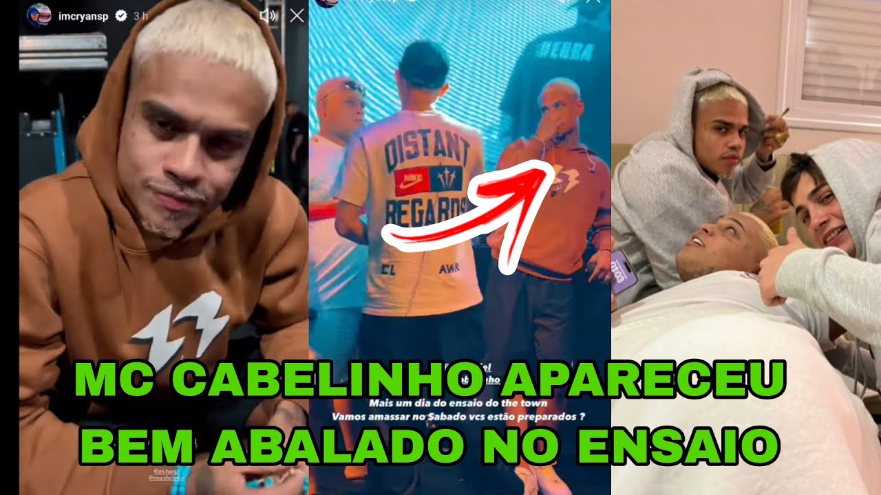 MC CABELINHO APARECEU NO ENSAIO DO SHOW BEM MAL COM A MORAL PRA BAIXO ...