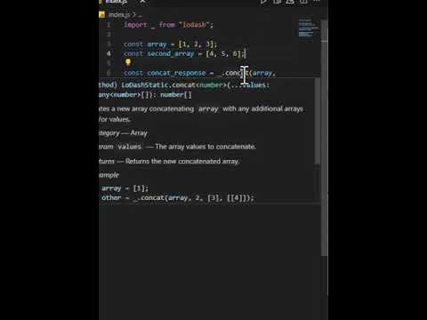 Lodash _.concat() Urdu Tutorial by Abdul Aleem Baig - Tips and Tricks #shorts - YouTube