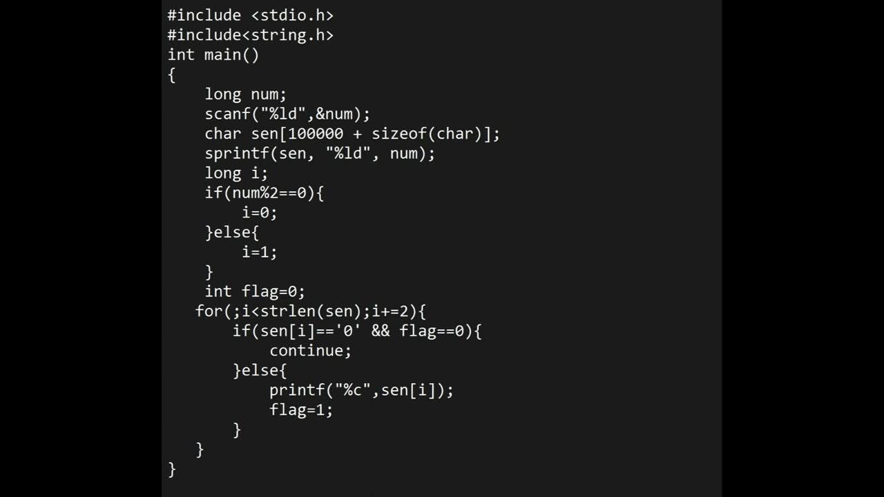 SkillRack-Daily Challenge - Remove Odd or Even Position Digits(Program Id: 8485) 09/03/2023 ...