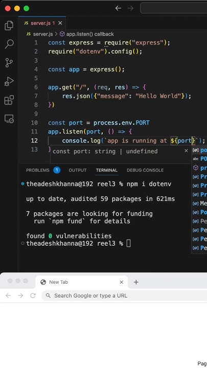 Environment variables in node.js - YouTube