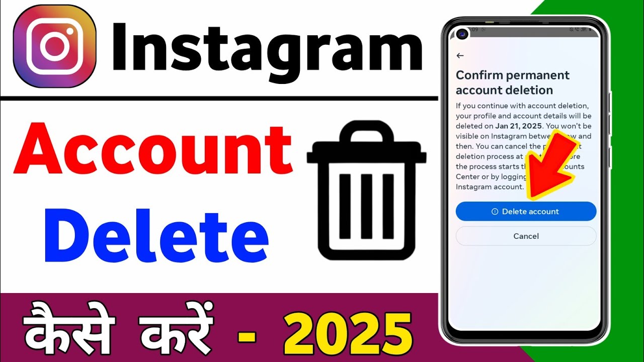 How to delete instagram account | Instagram account delete kaise kare ...