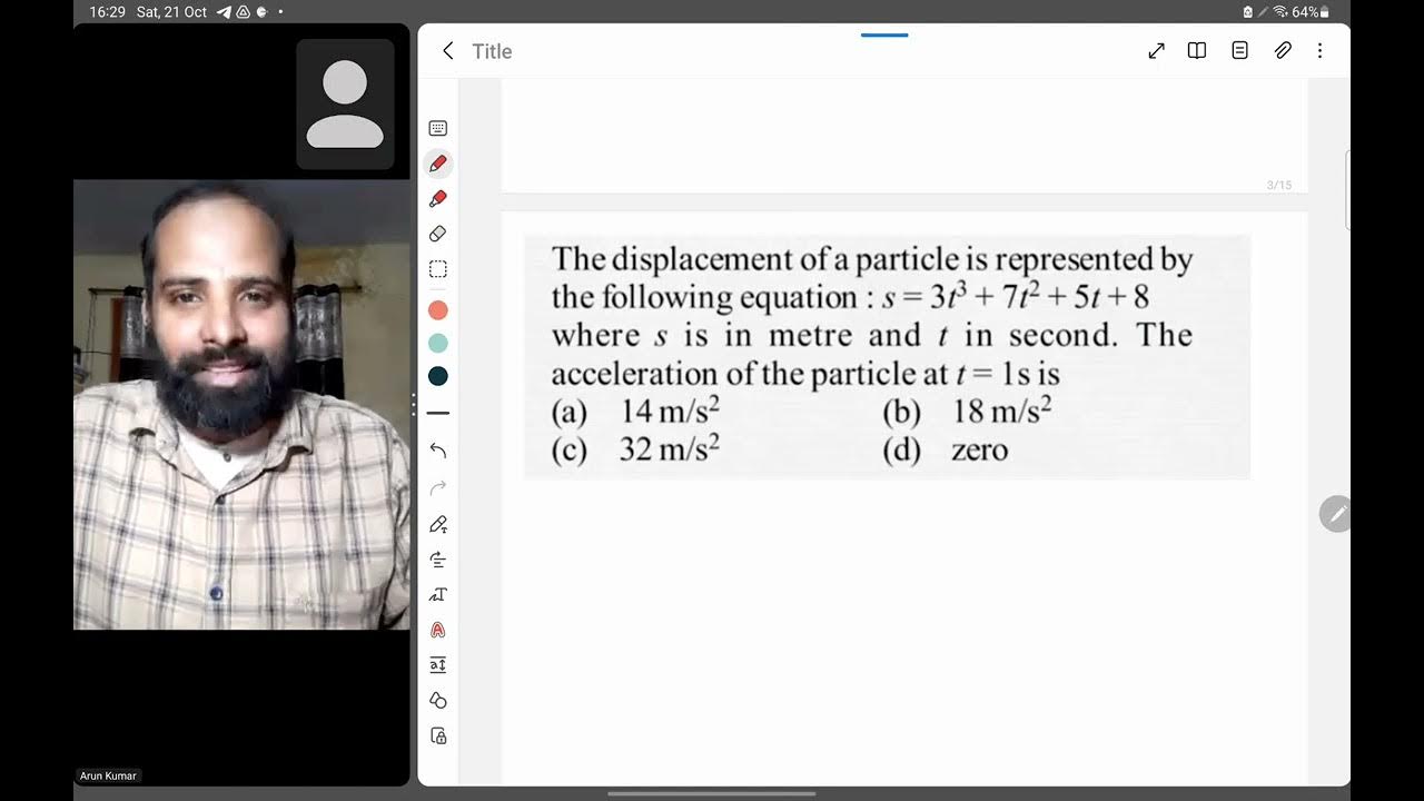 ASSIGNMENT 01 SOLUTION ( NEET PYQS MOTION IN ONE DIMENSION) - YouTube