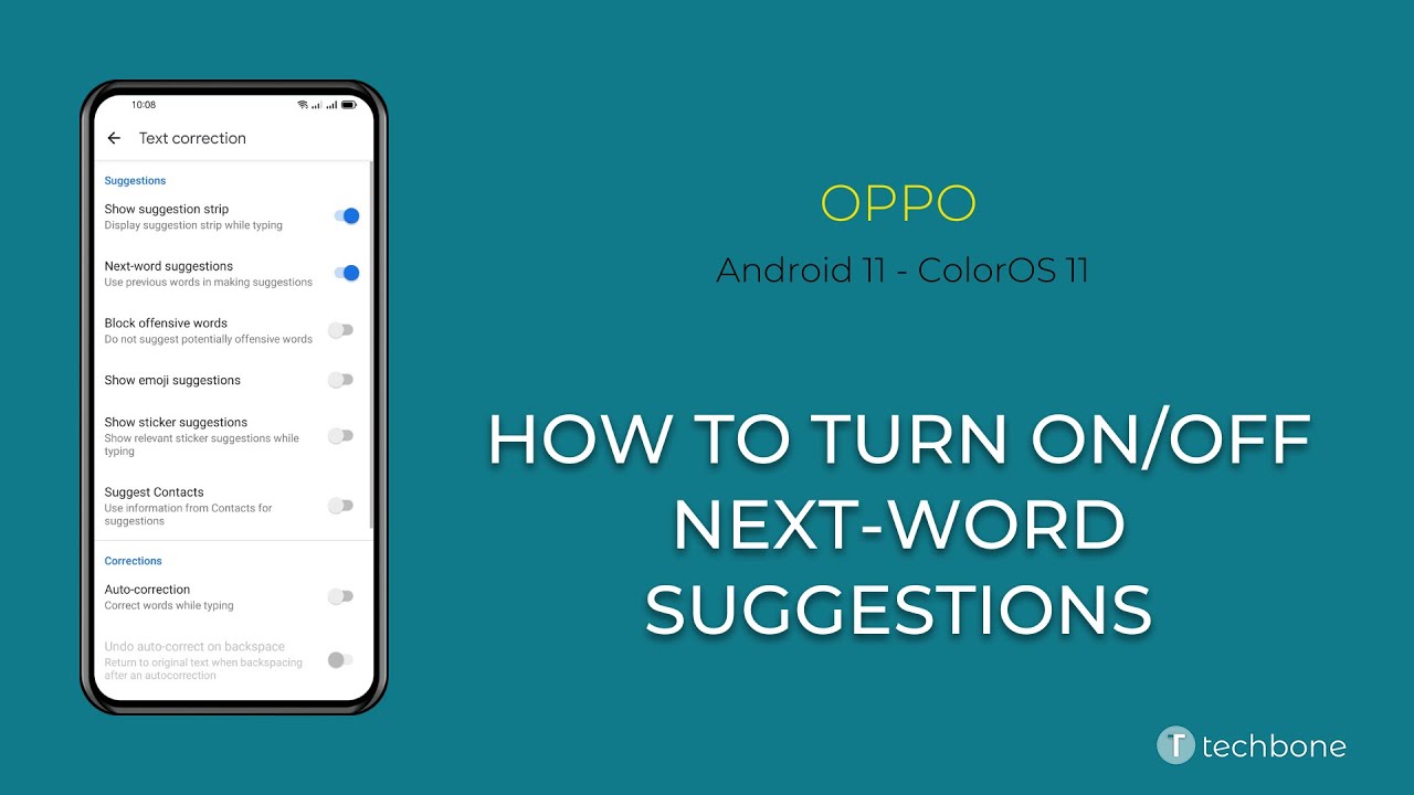 How to Turn On/Off Next-word suggestions - Oppo [Android 11 - ColorOS ...