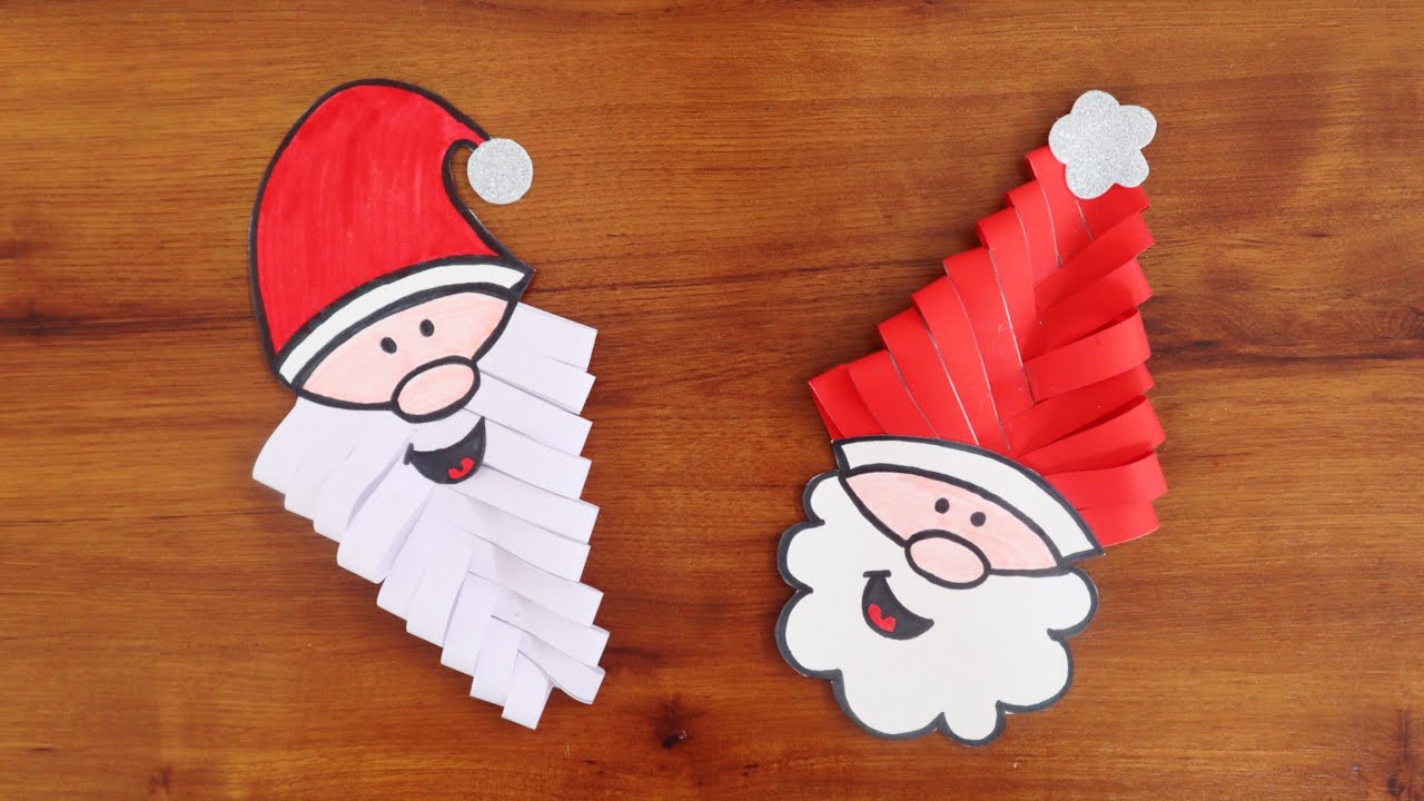 Santa Claus Paper Craft - Easy Christmas Decoration Ideas - YouTube