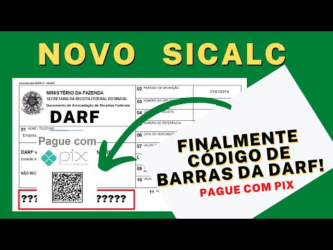 SICALCWEB - DARF COM CÓDIGO DE BARRAS E QR CODE PIX- 2022 - FINALMENTE!